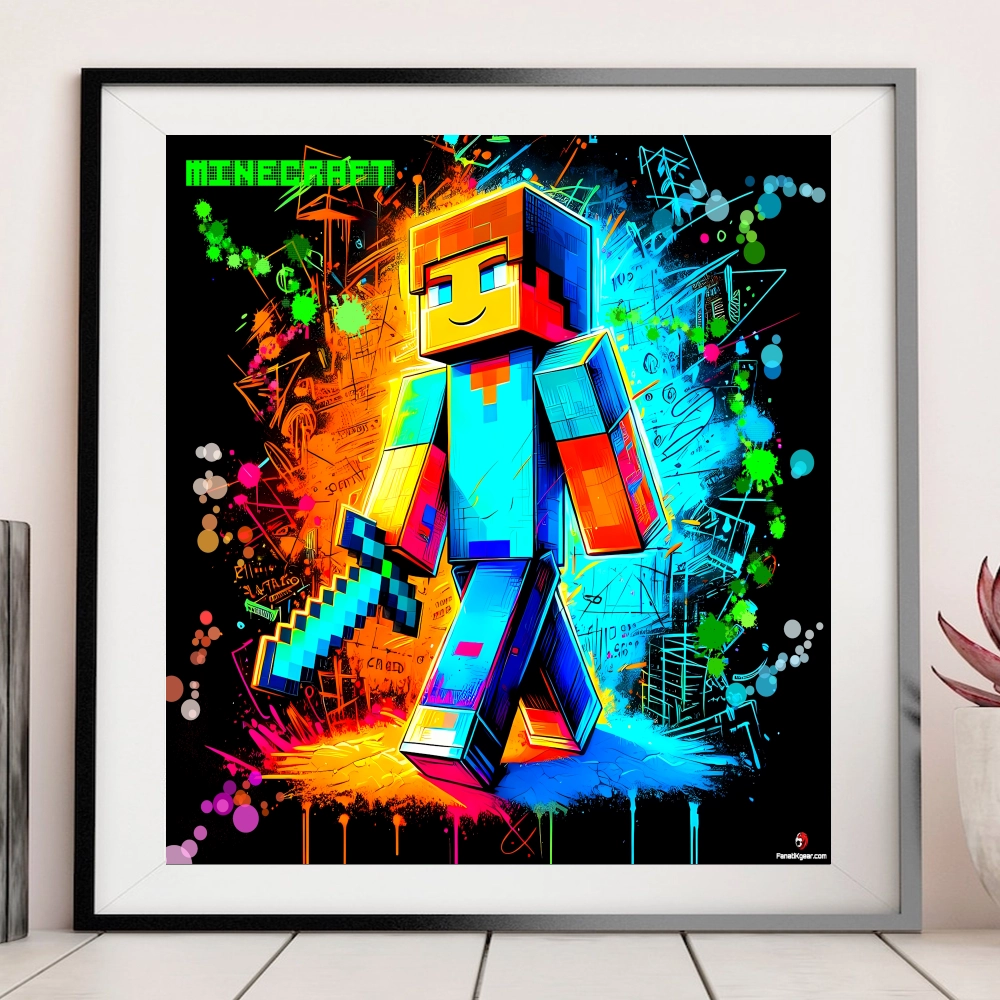 Minecraft Print, Minecraft poster, Video game Birthday Print, Minecraft ...