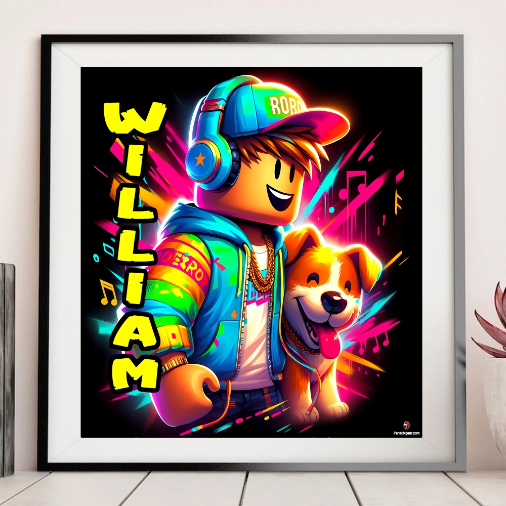 Customized Roblox Poster, Kids Birthday Gift, Kids rom decor ...