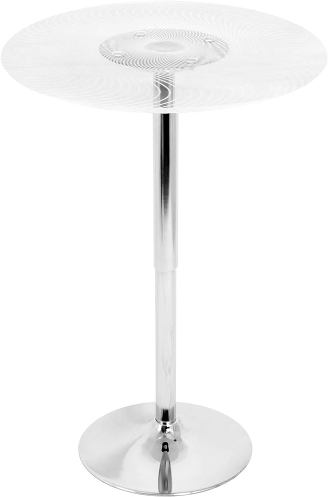 24 inch top with 42 inch height cruiser cocktail rental table