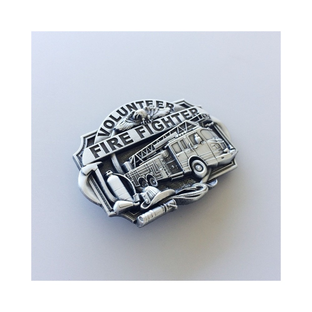 New Men Belt Buckle Western Volunteer Firefighter Fire Belt Buckle