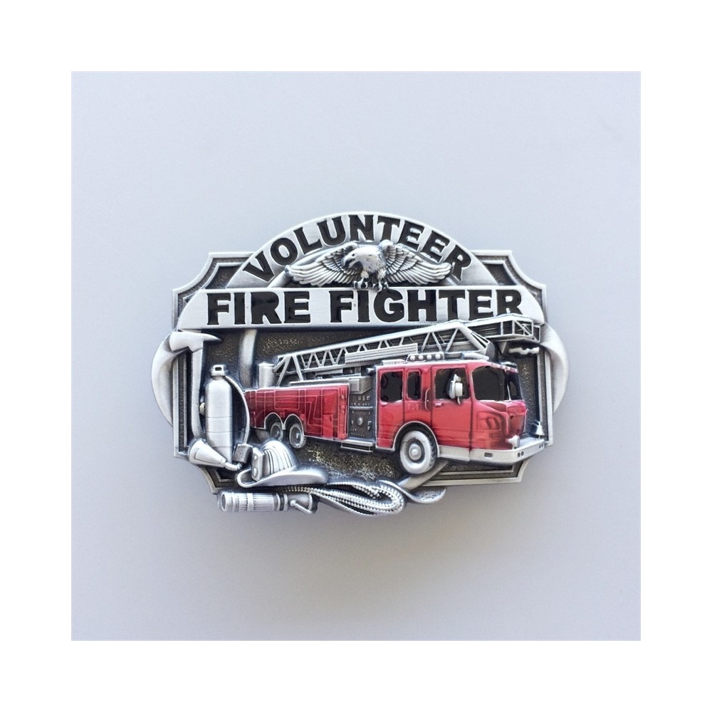 New Men Belt Buckle Western Volunteer Firefighter Fire Belt Buckle