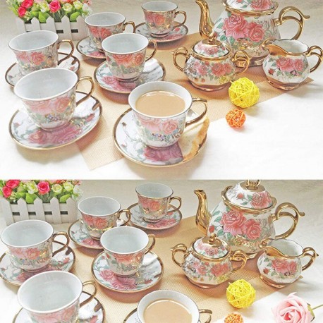 Adult Tea Set Tea Set Tea Set Ceramic Coffee Pot Ceramic Tea Set Home ...
