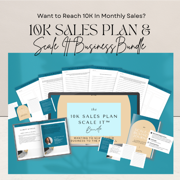 10K Sales Plan & Scale It Business Journal Bundle - Ultimate Growth ...